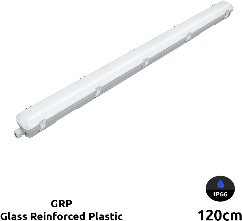 Waterdichte LED TL armatuur GRP | IP66 120cm 24-42W 3000-4000-6000K ...