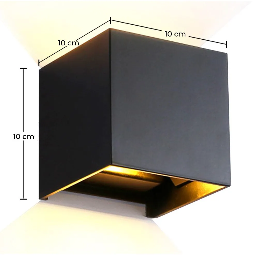 Sigmalicht wandarmatuur Boxi Ip54 Up-Down - Zwart 2x3W-350lm dim to ...